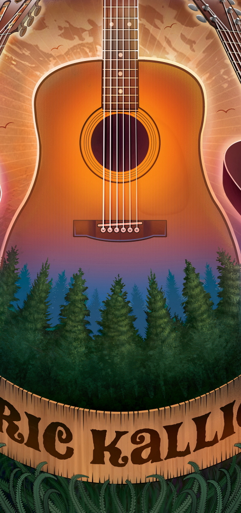 Eric Kallio "Glass, Wood & Steel" album cover by Matt Curtis at ...