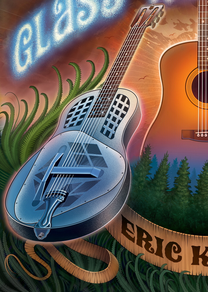 Eric Kallio "Glass, Wood & Steel" album cover by Matt Curtis at ...