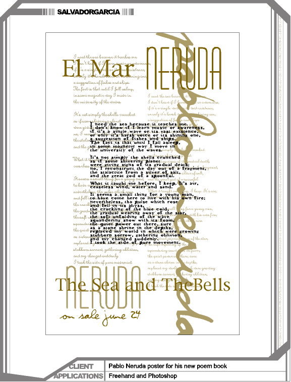 Pablo Neruda posters by Salvador Garcia at Coroflot.com