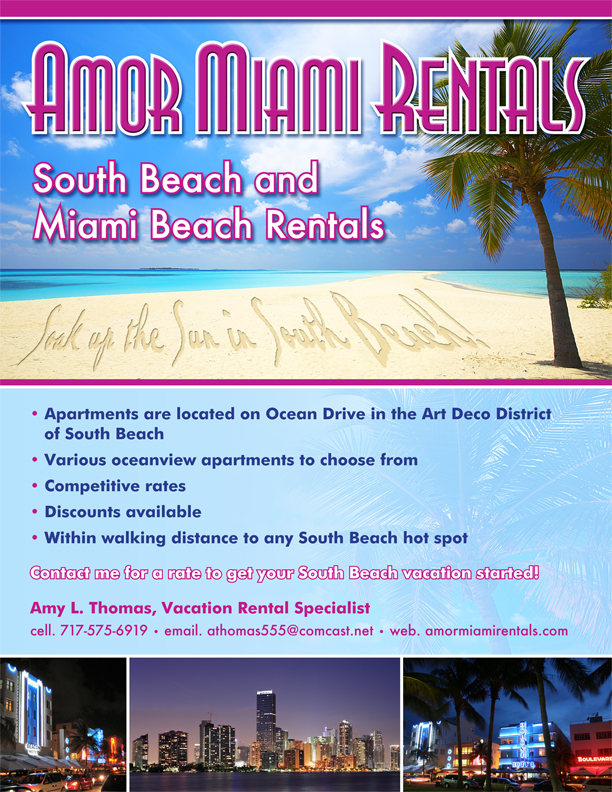 An upload by Thomas Barrett on Coroflot: to the project AMOR MIAMI RENTALS