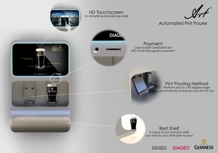 Guinness - Automated Pint Pourer by Dan Jackson at Coroflot.com