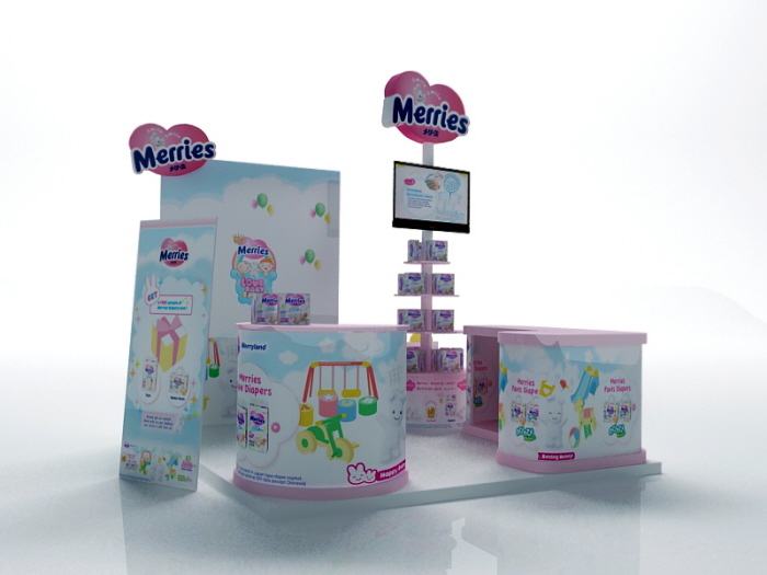 Merries Diapers Booth 300 x 300 cm, 2013 by Y.M Saputra at Coroflot.com