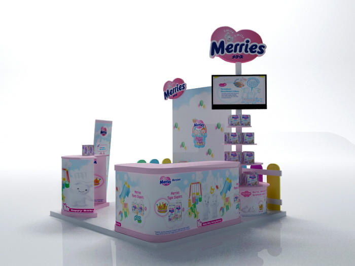 Merries Diapers Booth 300 x 300 cm, 2013 by Y.M Saputra at Coroflot.com