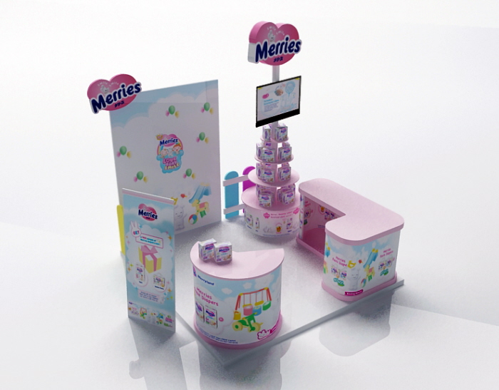 Merries Diapers Booth 300 x 300 cm, 2013 by Y.M Saputra at Coroflot.com