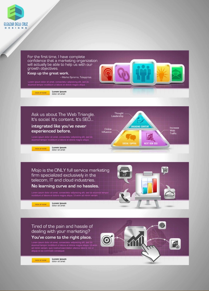 Web Banner Designs by Eleazar dela Cruz at Coroflot.com
