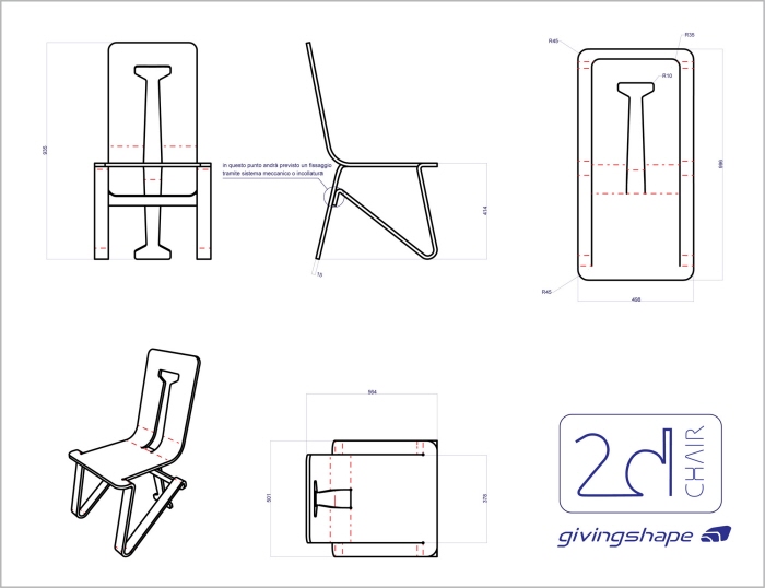 2d chair by Massimo Battaglia at Coroflot.com