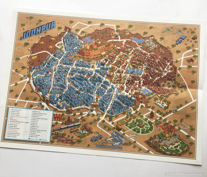 Jodhpur Urban Regeneration City Map Illustration by Rod Hunt at ...