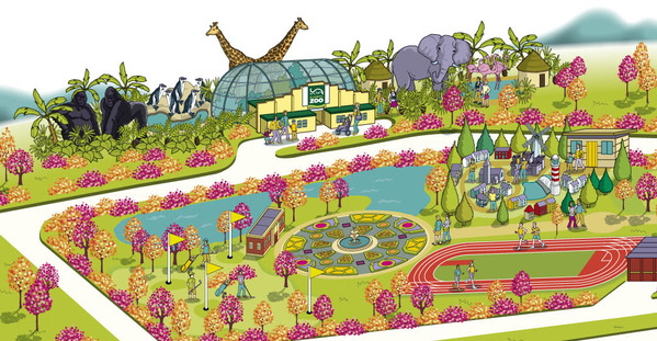 Blackpool Resort Map - Illustrated Map for Visit Blackpool by Rod Hunt ...