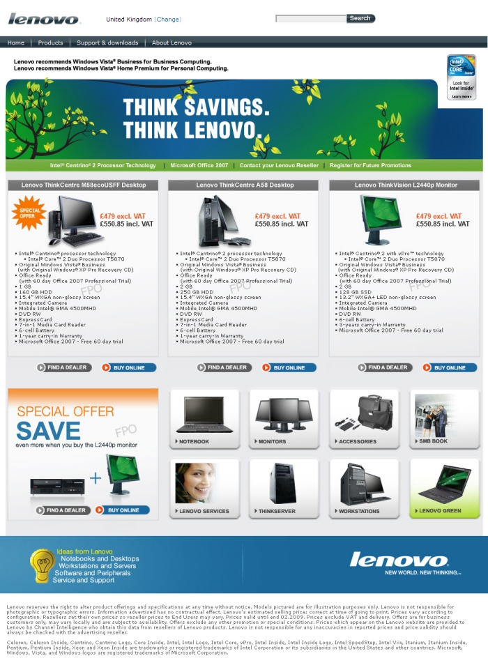 Lenovo Landing page Designs by Suresh BN Gowda at Coroflot.com