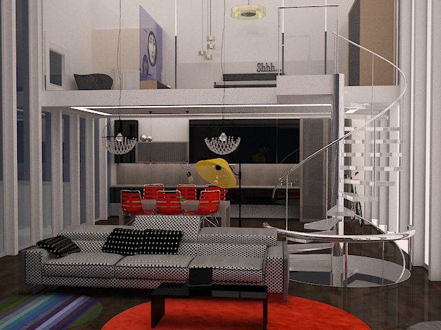 Lofto interjeras by id AM interior design at Coroflot.com