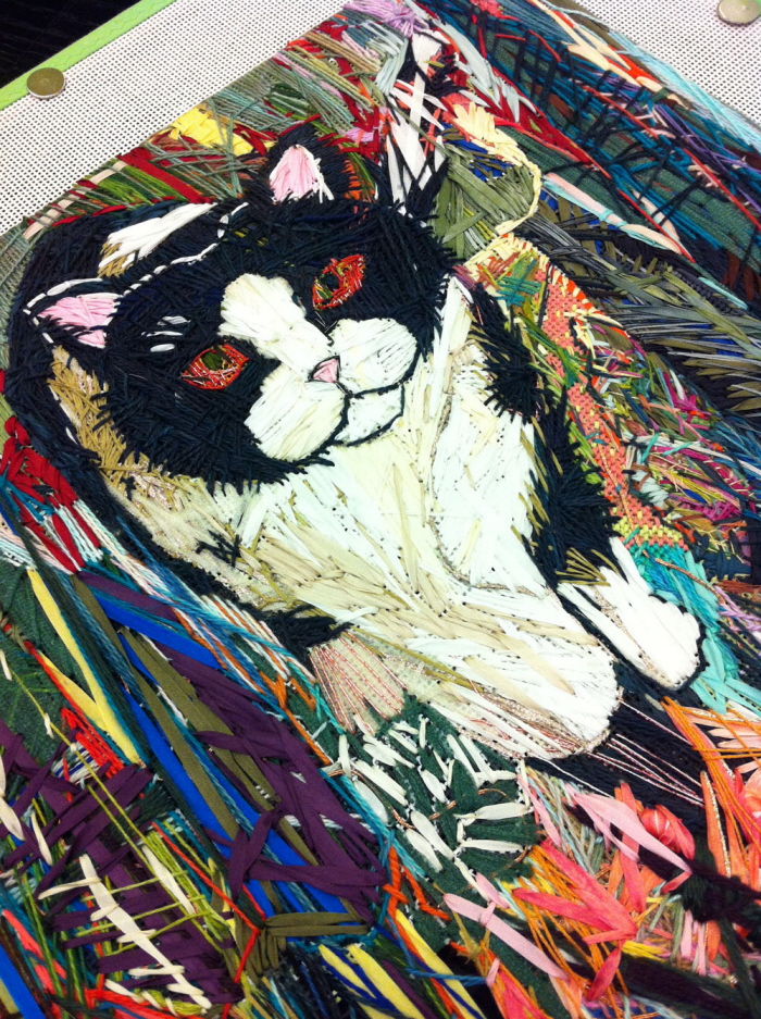 Threadpainting/Cat by Cara Sue Richard at Coroflot.com