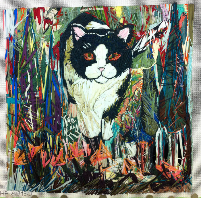 Threadpainting/Cat by Cara Sue Richard at Coroflot.com