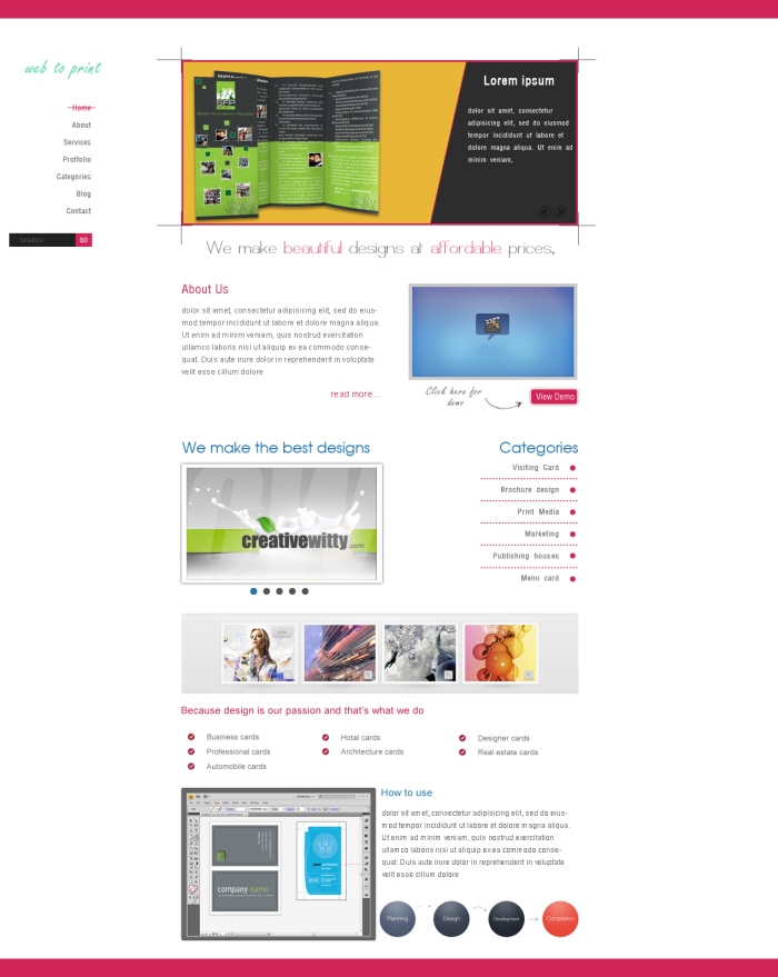 My Template Design by Girish Kumar at Coroflot.com