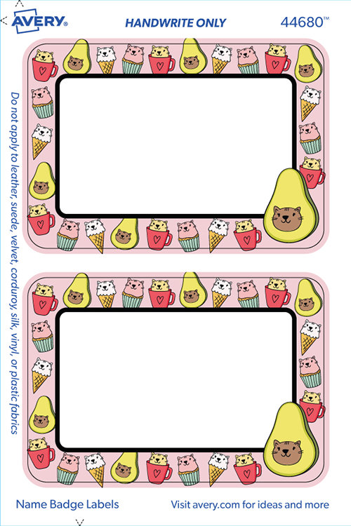 Avery Name Badges - Design by Jessica Sanchez at Coroflot.com