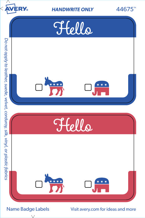 Avery Name Badges - Design by Jessica Sanchez at Coroflot.com