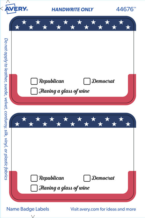 Avery Name Badges - Design by Jessica Sanchez at Coroflot.com