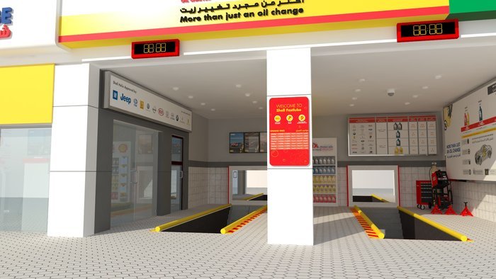 SHELL FAST LUBE INTERIOR AND EXTERIOR 3D VISULAIZATION by DARWIN ...
