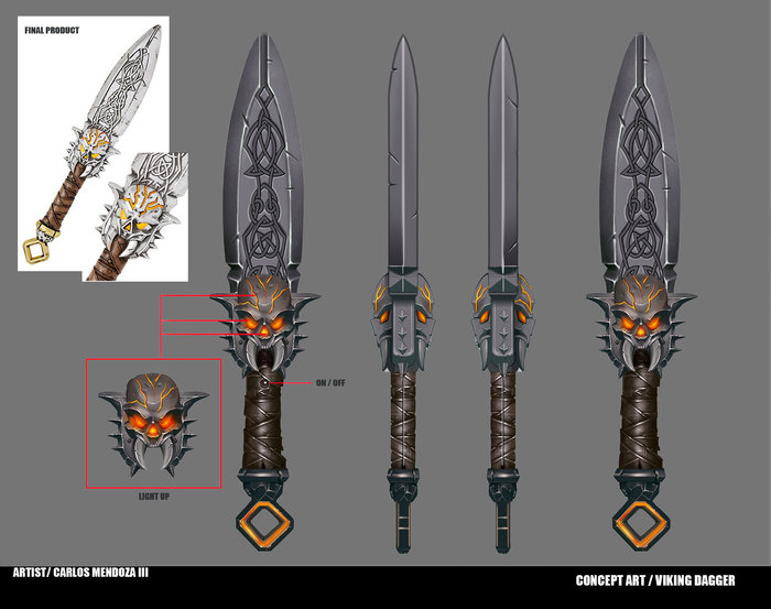 An upload by Carlos Mendoza III on Coroflot: to the project WEAPONS CONCEPTS / PROPS DESIGNS