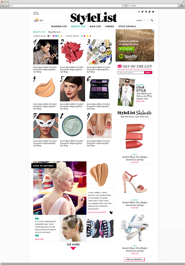 Stylelist.com by KRISHNA FITZPATRICK at Coroflot.com