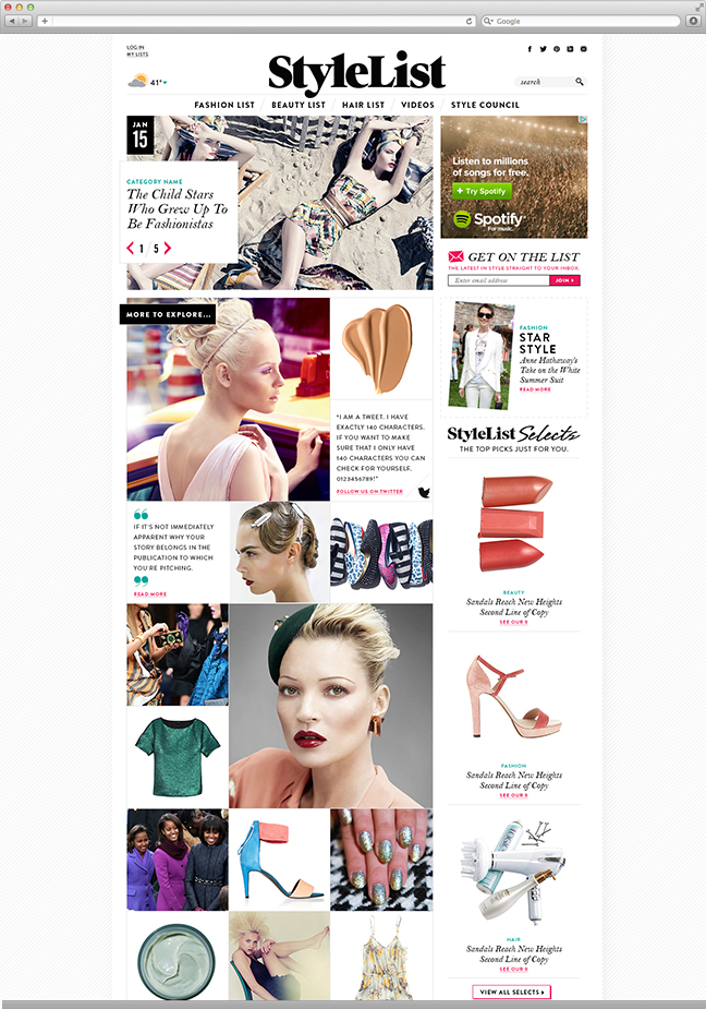 Stylelist.com by KRISHNA FITZPATRICK at Coroflot.com