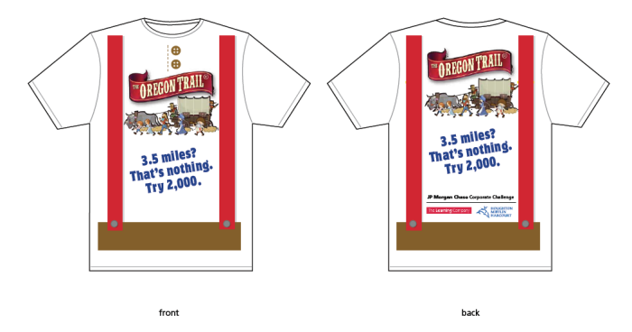 JP Morgan Corporate Challenge Tee by Katie Montgomery at Coroflot.com