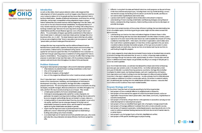 Heritage Ohio Report Cover & Layout Design by Cody Schlomer at Coroflot.com