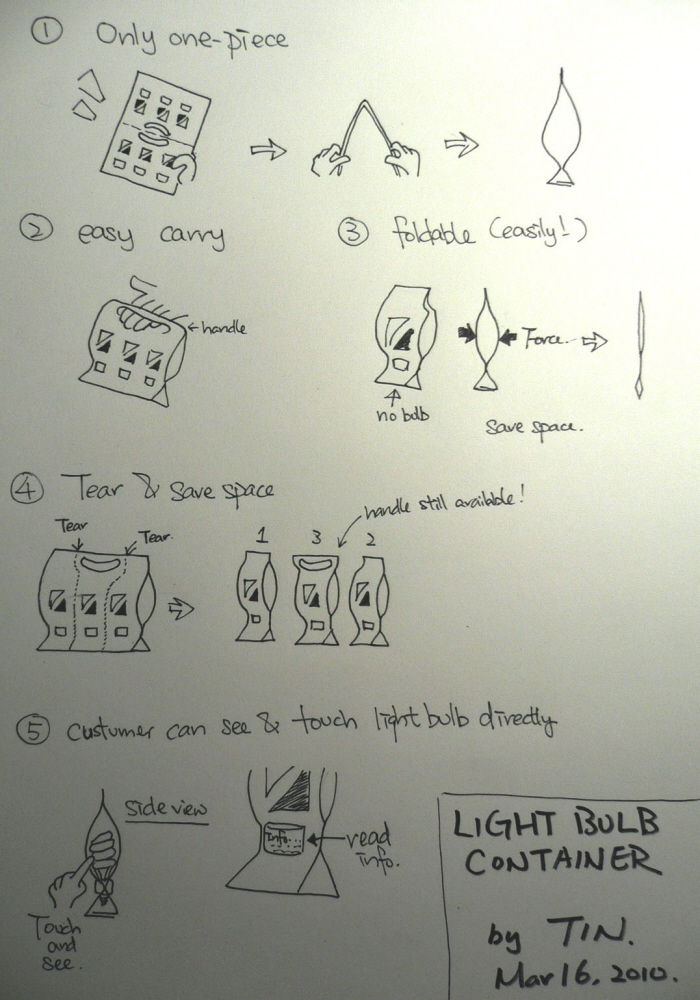 Light bulb container school project by Tin Chan at Coroflot.com