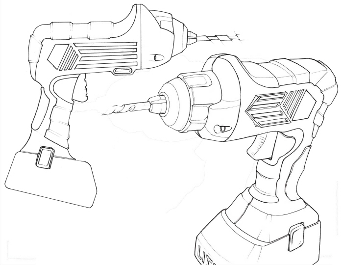 Drill Design + Render by Nick Abbott at Coroflot.com