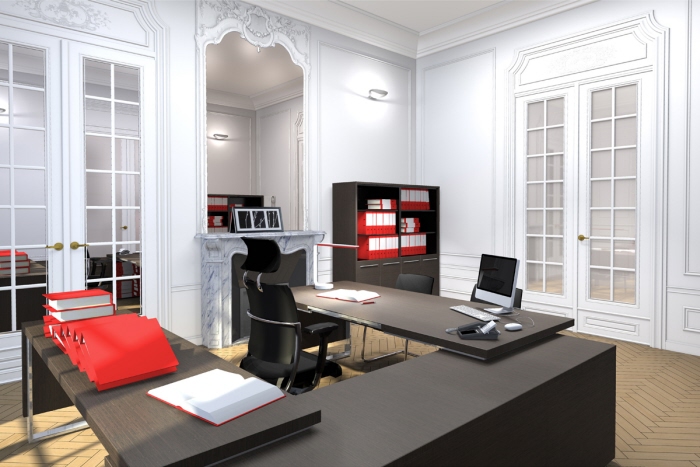 Office in historic building by Anna Rydlewska at Coroflot.com
