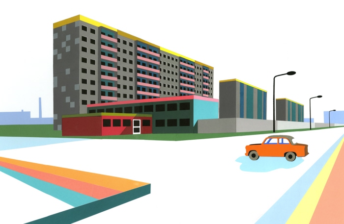 Fine Art: Cut-paper Collage by John Diebel at Coroflot.com