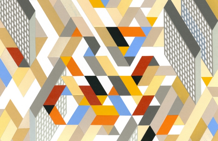 Fine Art: Cut-paper Collage by John Diebel at Coroflot.com