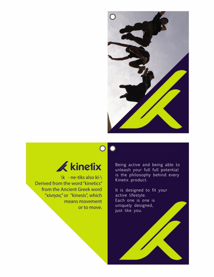 An upload by Jay Junio on Coroflot: to the project Kinetix Hang Tags