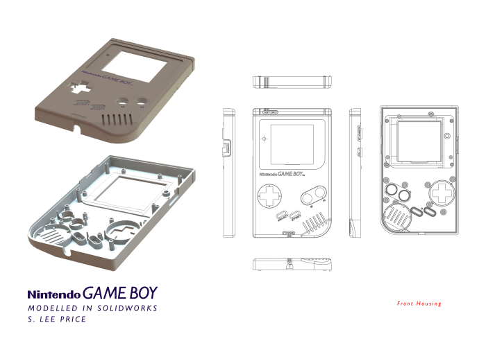 Game Boy - SolidWorks Model by S. Lee Price at Coroflot.com
