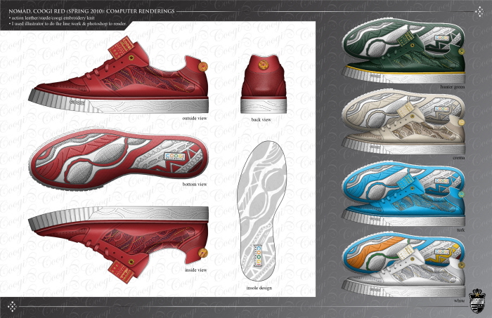 COOGI FOOTWEAR, for Fall 2009 & 2010 by Juan Castillo at Coroflot.com