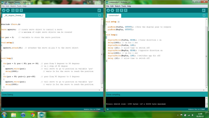 Arduino-controlled Crane by James Rowe at Coroflot.com