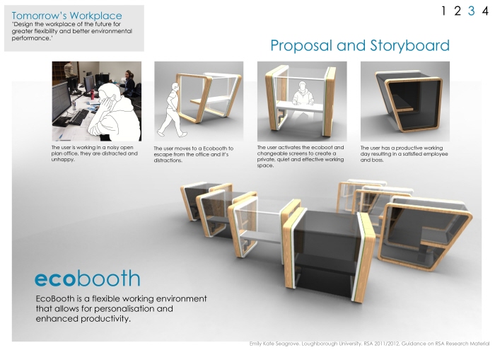 An upload by Emily Kate Seagrove on Coroflot: to the project Ecobooth