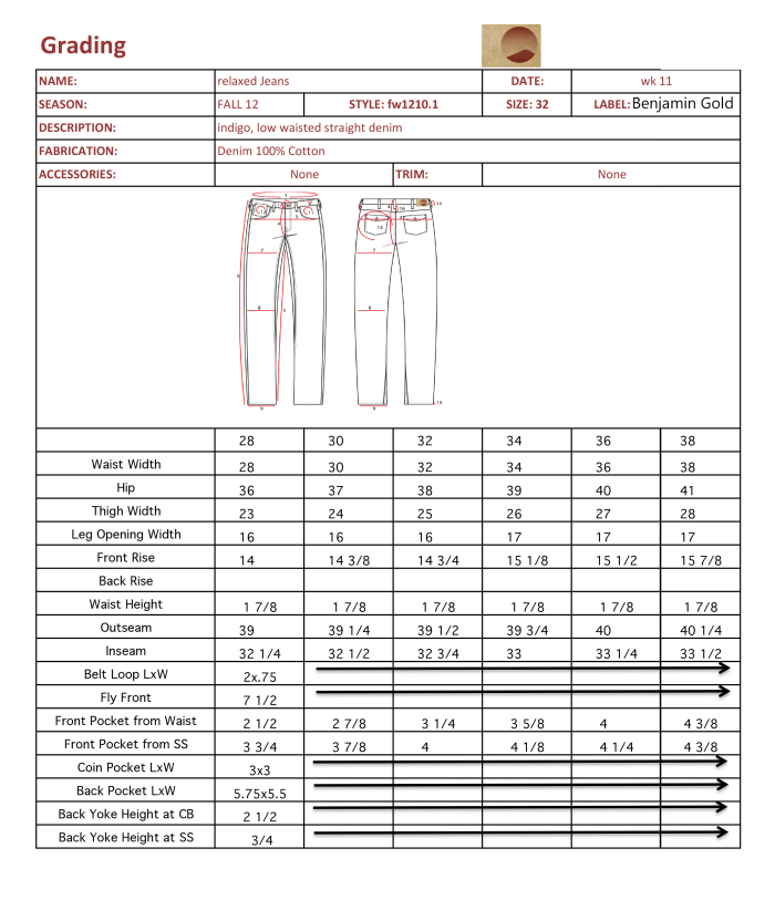 Tech Pack - Denim by Benjamin Gold at Coroflot.com