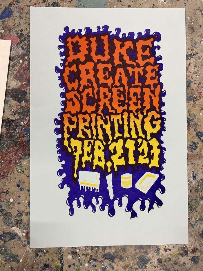Robby Poore on Coroflot: Two-color demo print for Duke Create Screen ...
