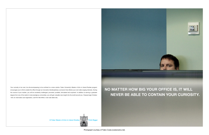 Faber University MALS Campaign by Tom Schmidt at Coroflot.com