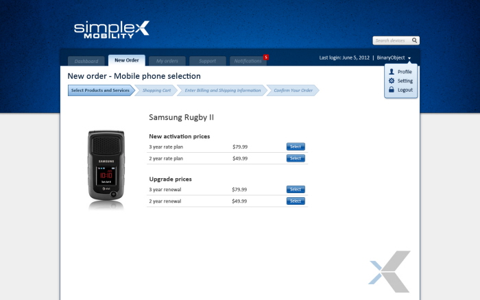 Simplex Mobility - customer based phone ordering site by A.N.M. Saiful ...