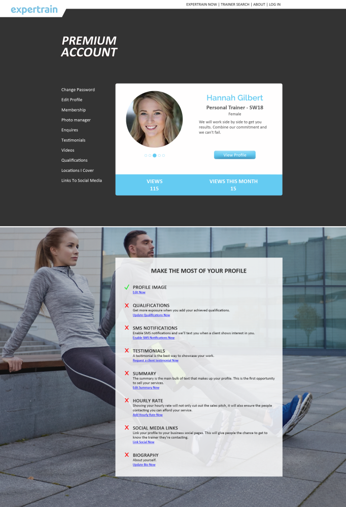 Expertrain: Web Design by Laarni Diane Chua at Coroflot.com