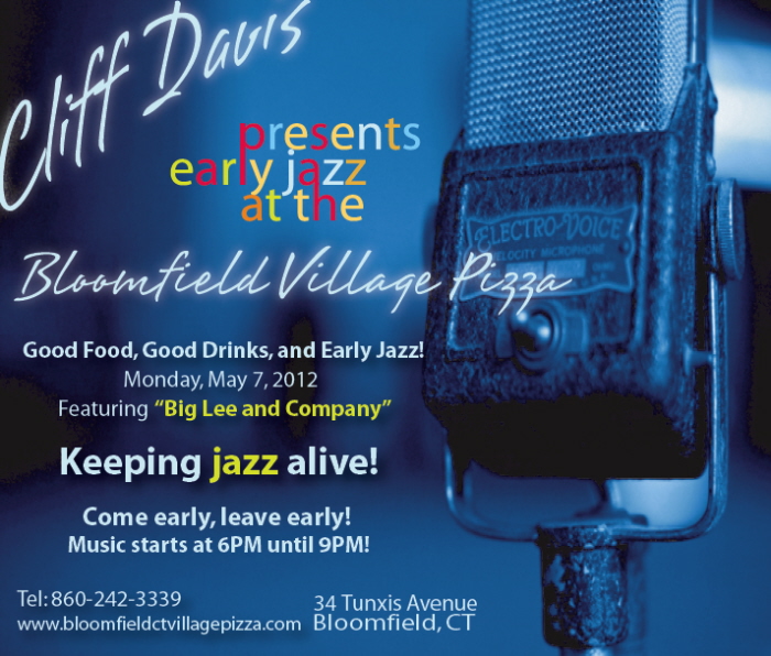 Flyer for Cliff Davis Presents Early Jazz at the Bloomfield Village ...