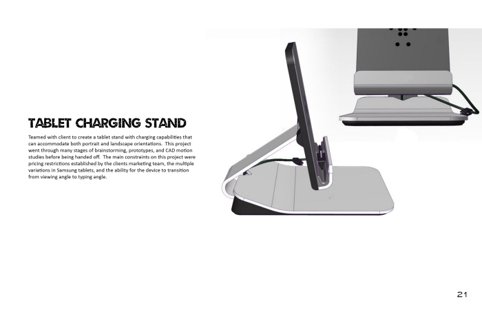 An upload by Madison Berger on Coroflot: to the project Tablet Charging ...