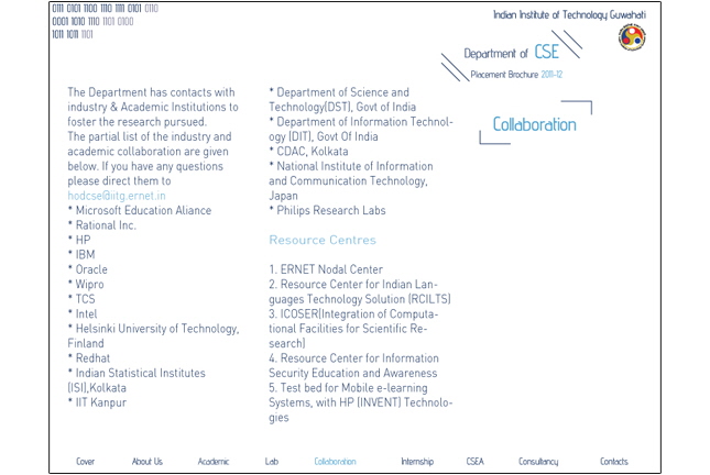 CSE Placement Brochure by Bhasker Sharma at Coroflot.com