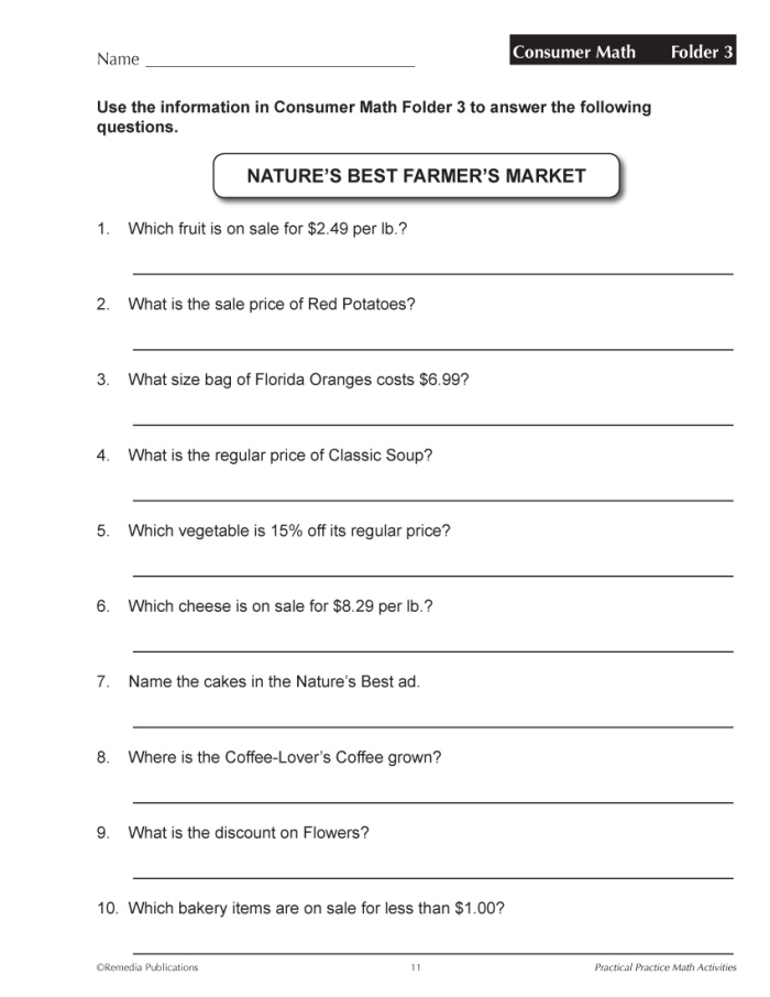 Practical Practice Math Folders by Christina Reville at Coroflot.com