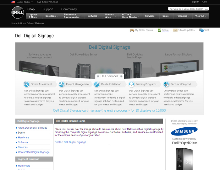Dell Digital Signage Website by Wendy Whatley at Coroflot.com
