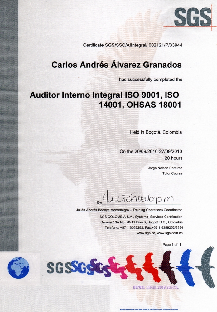 Certificaciones ISO 9001 - OHSAS 18001 - ISO 14001 by Carlos Alvarez at ...