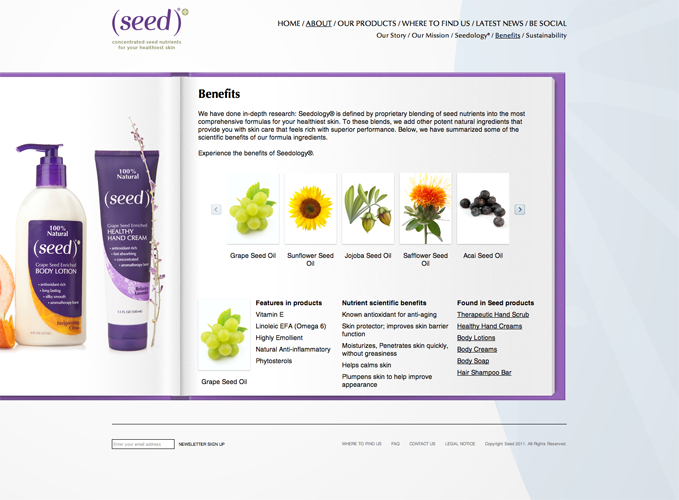 An upload by Eric Yellin on Coroflot: to the project seed bodycare