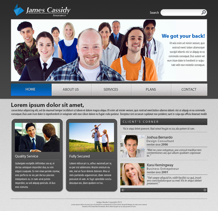 James Cassidy Insurance by Jessica Ayon-ayon at Coroflot.com