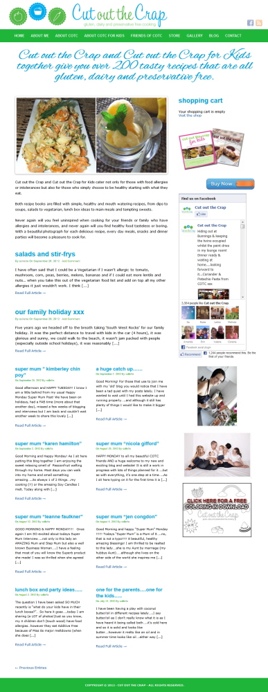 Cut Out The Crap - eCommerce/Blog Site by Jerome Palacio at Coroflot.com